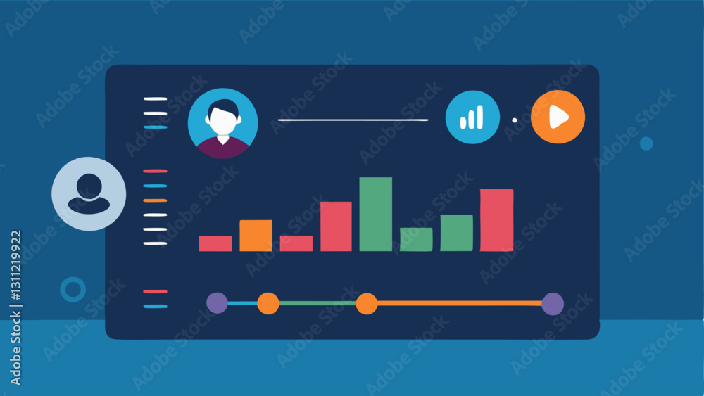 User Profile Dashboard A user interface displaying a profile with a ...