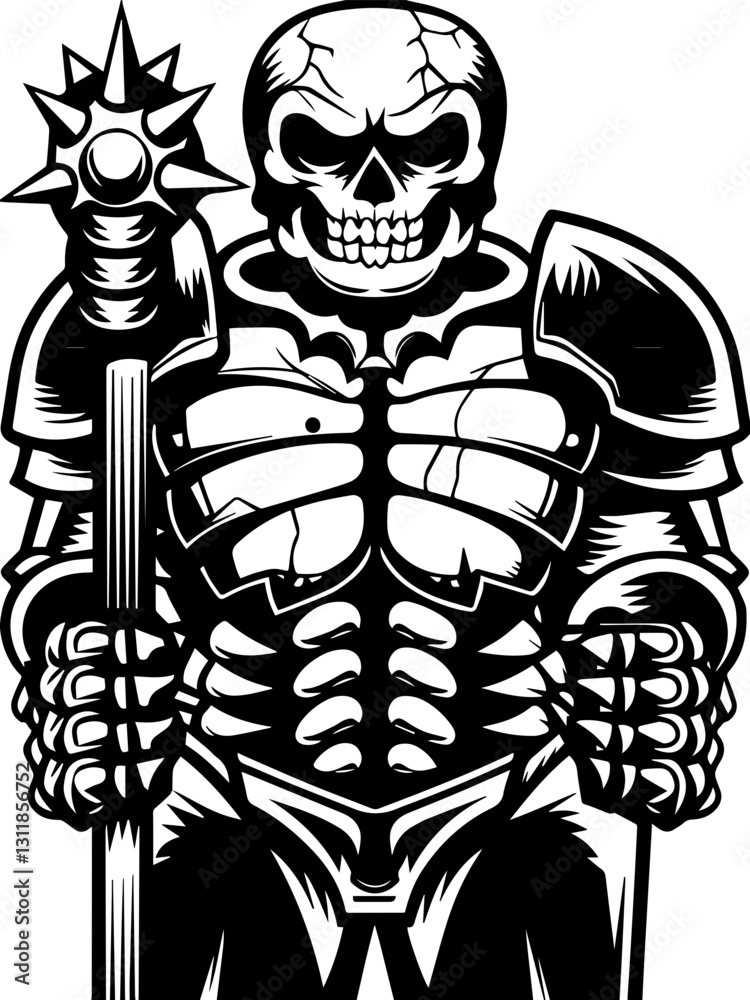 SVG vector features demonic skeletons and eldritch demons. Skeleton ...