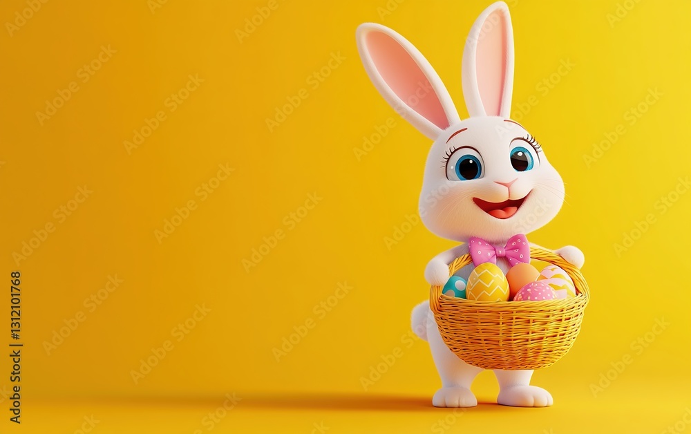 Easter bunny cartoon illustration. Bunny the Spring symbol. Easter ...