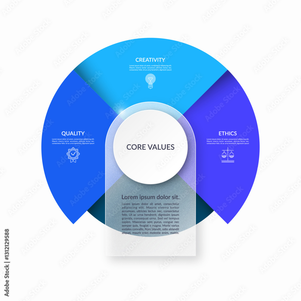 Infographic cycle diagram with 3 steps, parts. Vector infographic ...