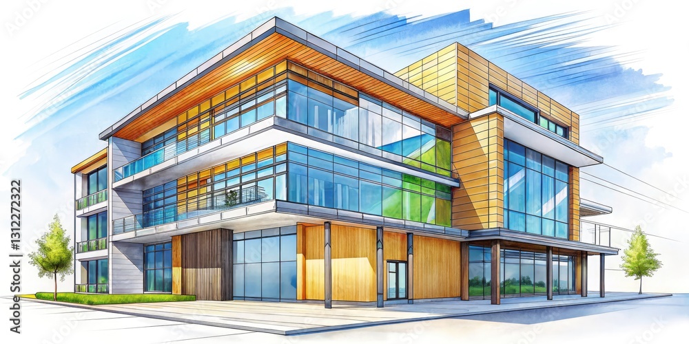 Architectural Design Building Blueprint, Construction Drawing, House ...