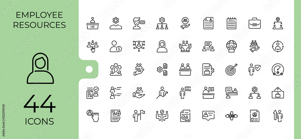 Human Resources minimal icon set. Contains such icons as meeting ...