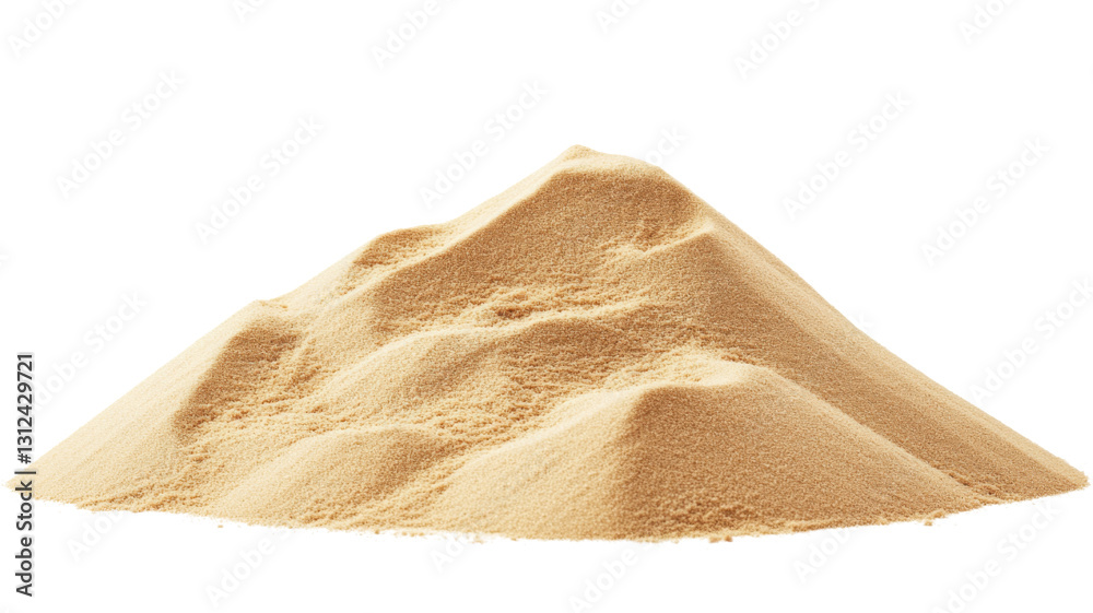 Pile of sand forming a small mountain on transparent background Stock ...
