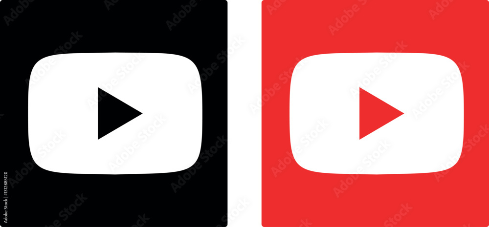 YouTube logo icon, the leading platform for video sharing, streaming ...
