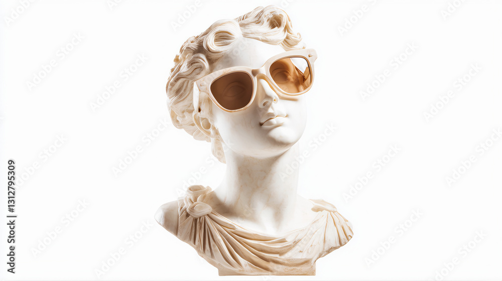 Marble bust of Venus de Milo. Famous ancient Greek sculpture, Aphrodite ...