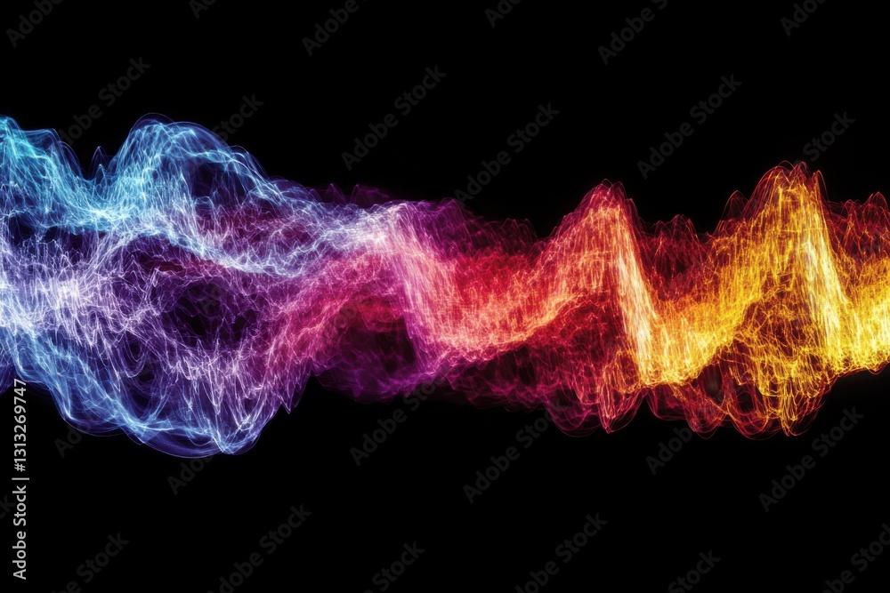Stock-Illustration „Sound wave propagation through air molecules ...