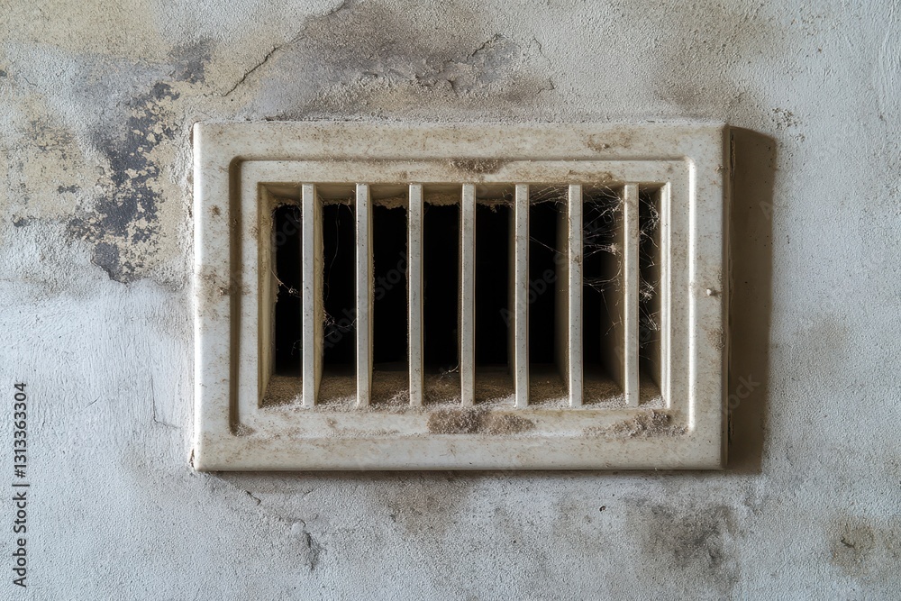 Dusty wall vent with blocked duct in a house Stock Photo | Adobe Stock