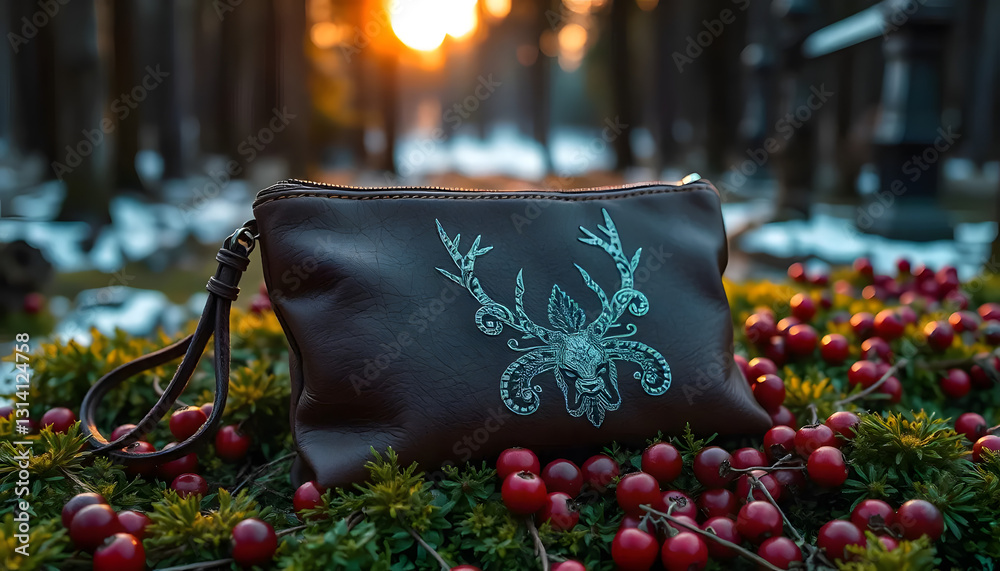 Arctic Sami Pouch Mockup for Indigenous Craft Branding Stock Photo ...