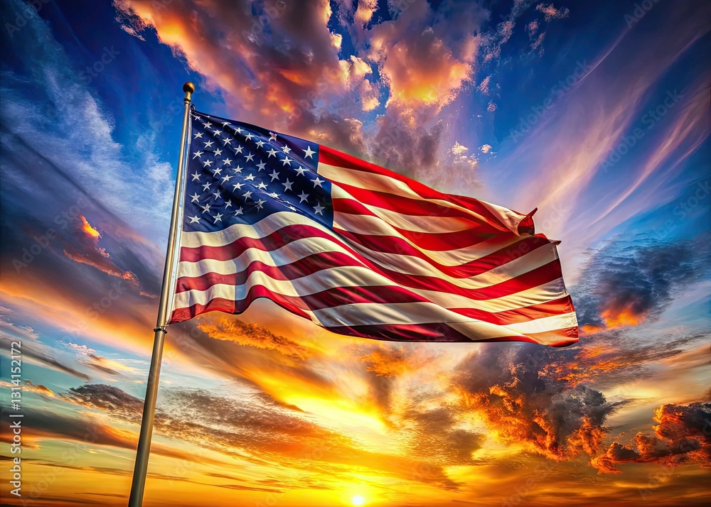 Stunning 4K waving USA flag animation, perfect looping background for ...
