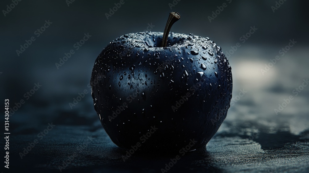 black apple, feared by mortals, was believed to be a cursed fruit Stock ...