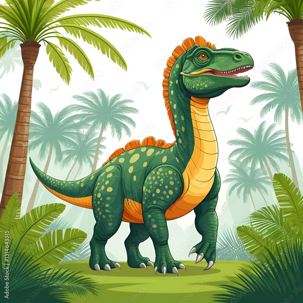 Pachycephalosaurus prehistoric dinosaur character. Isolated cartoon ...