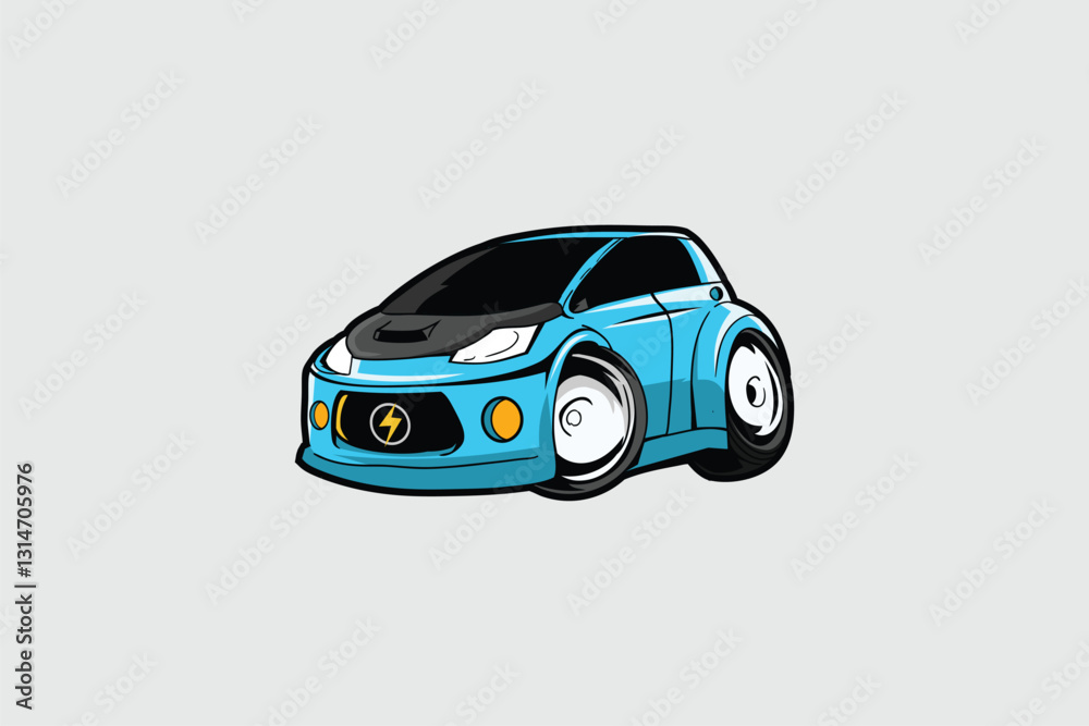 Sport car cartoon concept automotive logo vector image template Stock ...