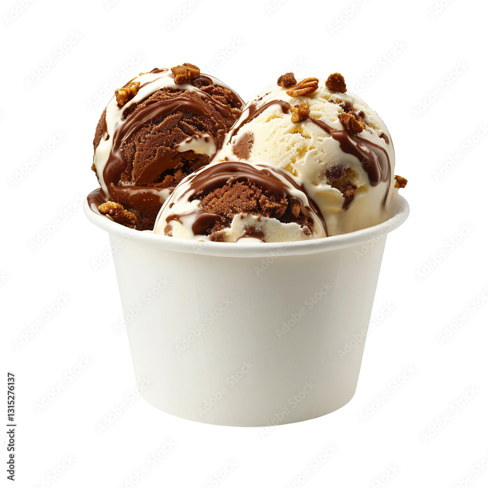 Vanilla And Chocolate Marble Swirl ice cream transparent PNG, isolated ...