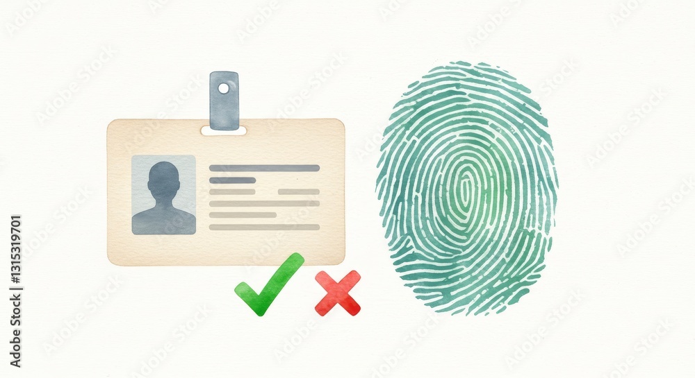 Fingerprint Identification Card Verification Process - Identity verification, biometric security ...