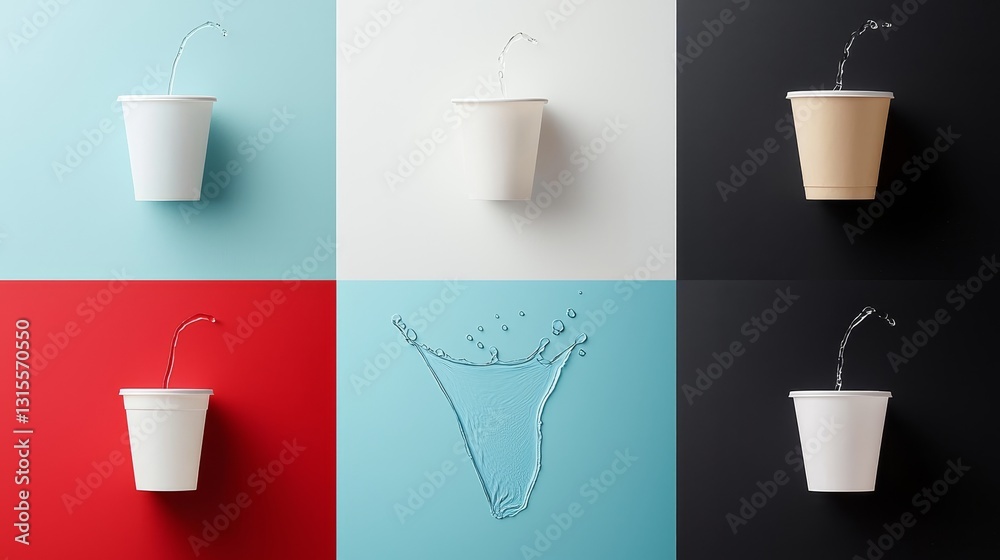 Stock-Illustration „Collage of various rubber tapping stages, close-up ...