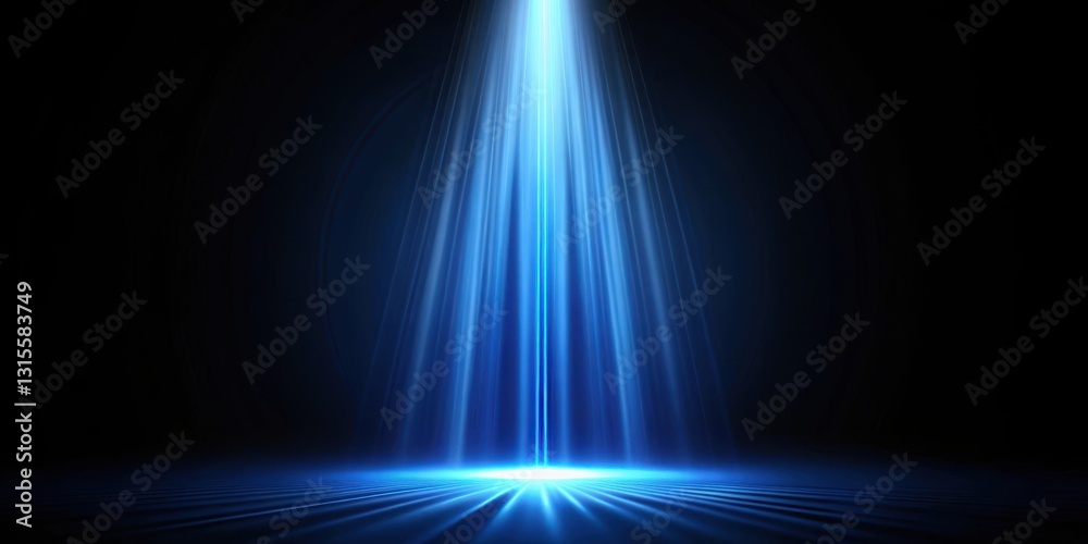 Ilustración de Stock Vertical beam of light with dark blue color ...