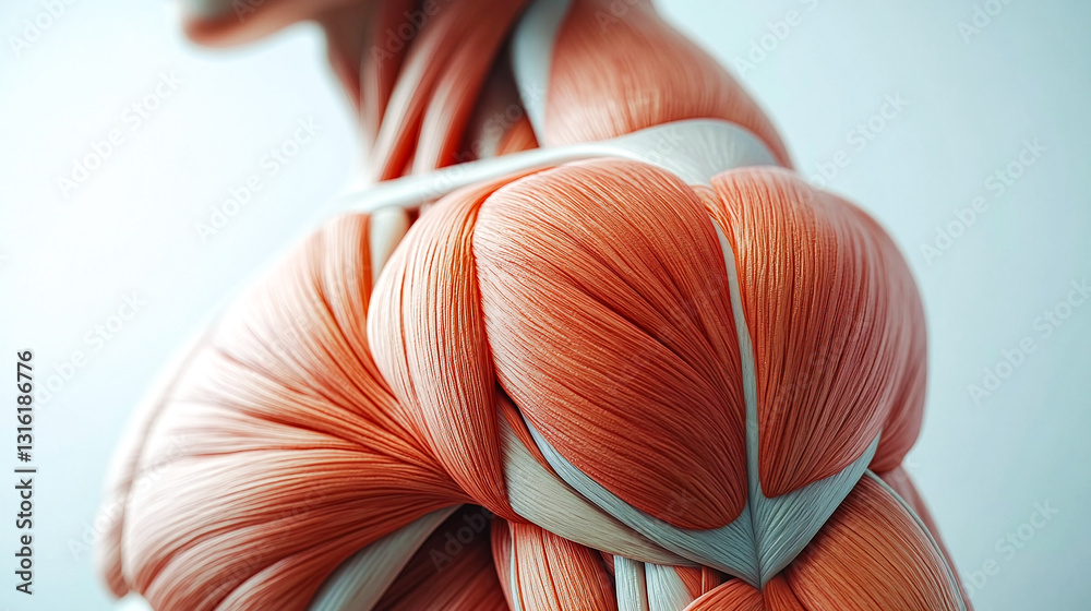 3d render shoulder joint and musclesHuman anatomy muscle ...