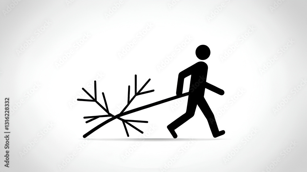 Icon depicting a stick figure walking, representing a shocking ...
