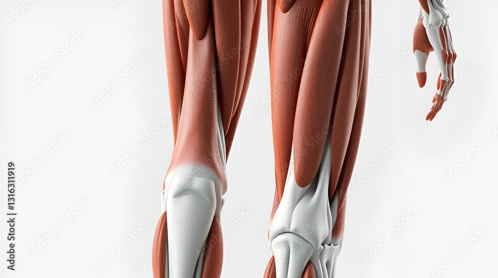 Structure of lower body muscles and tendons. leg muscles front and back ...
