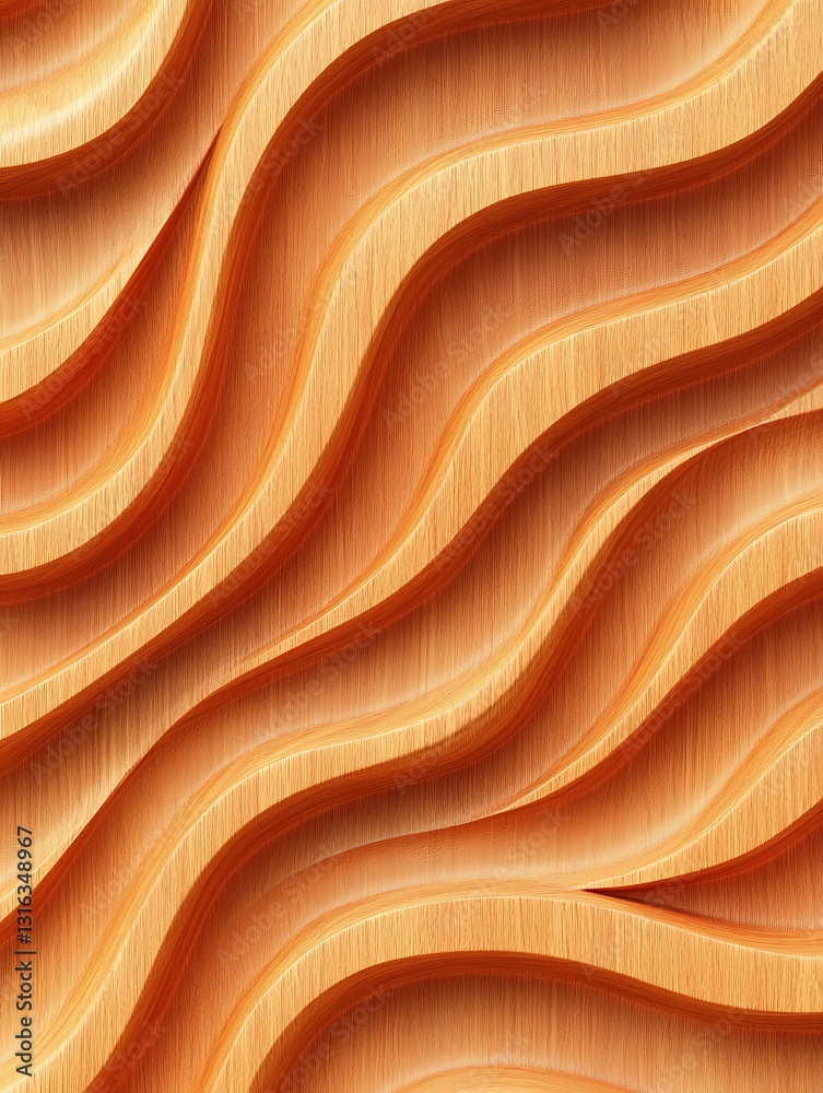 Wooden wave pattern background, surface with natural woodgrain texture ...