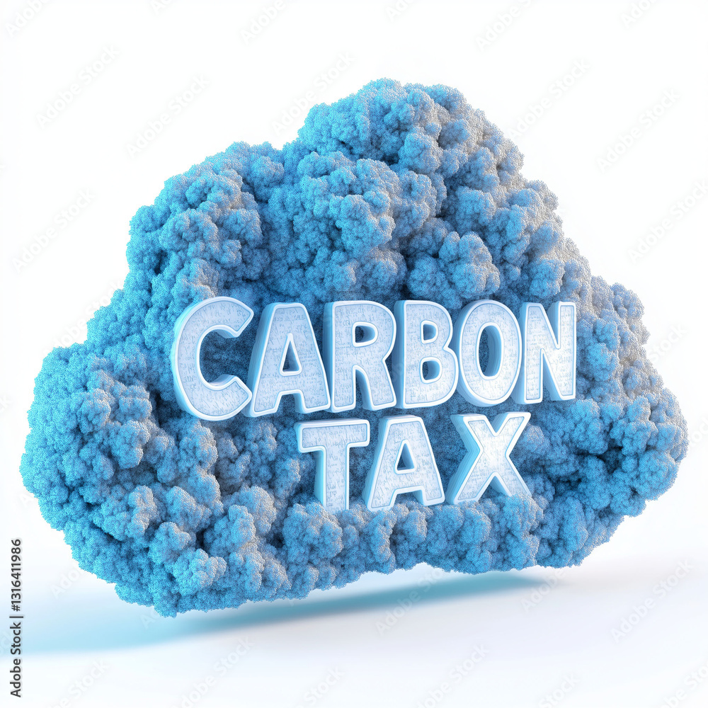 Ilustración de Stock Carbon tax climate change decarbonization. CO₂ tax ...