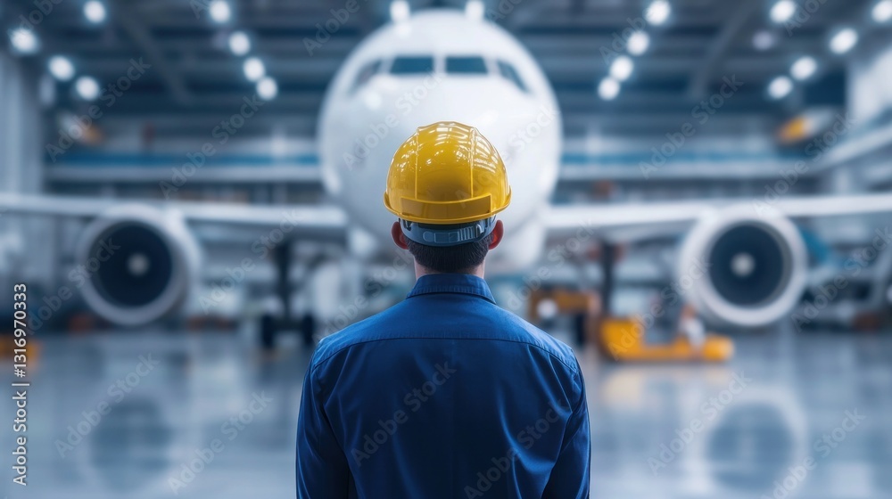 Aircraft inspection hangar facility industrial image quality control ...