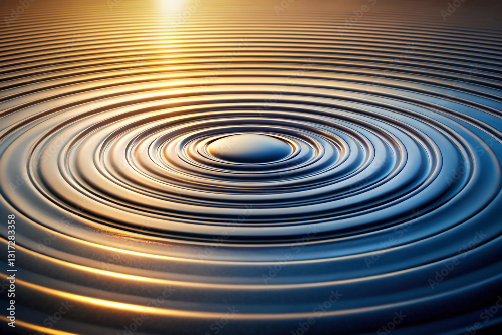 Thin, barely-there concentric rings that fade softly into a gradient ...