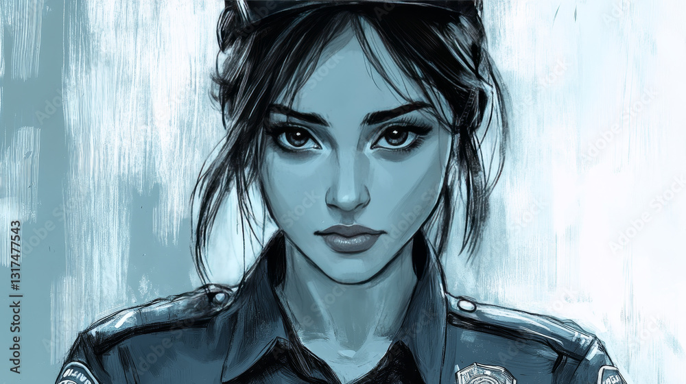 Police woman vector character. Stock Illustration | Adobe Stock