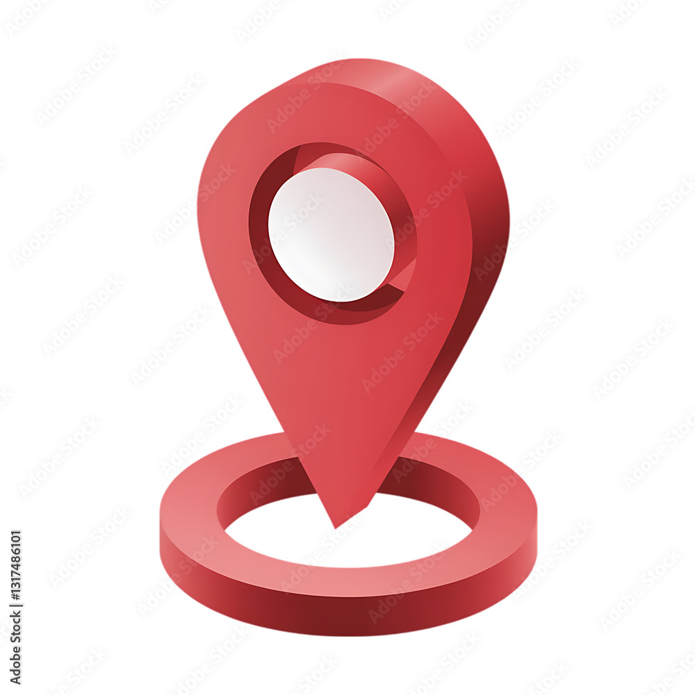 Red Map Pin Location Icon Stock Photo | Adobe Stock