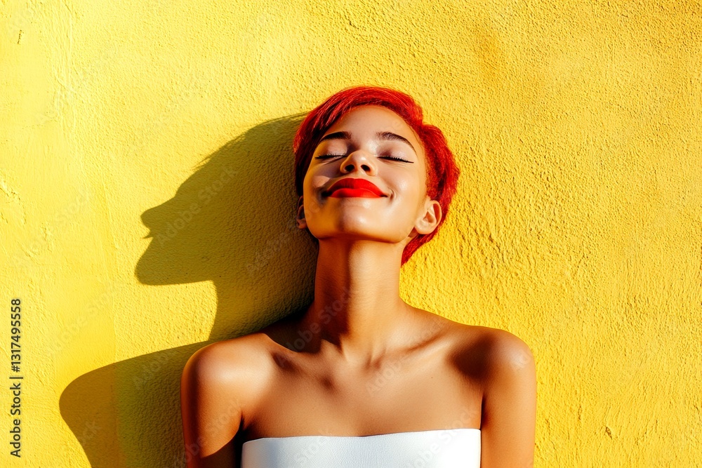 Lovely happy mixed-race girl - for ads, brochure and social networks ...