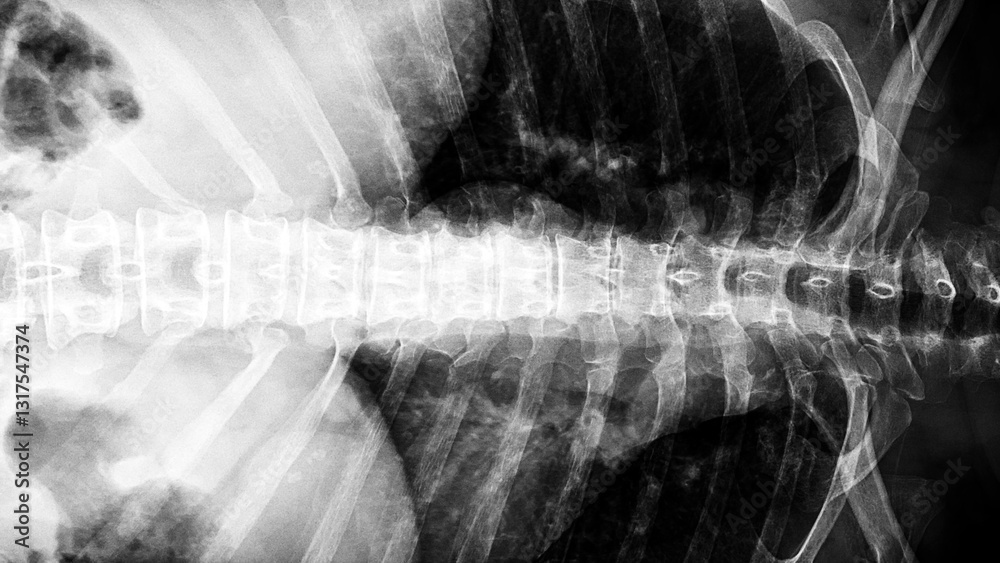 MRI human body scan, Monochrome magnetic resonance imaging of a human ...
