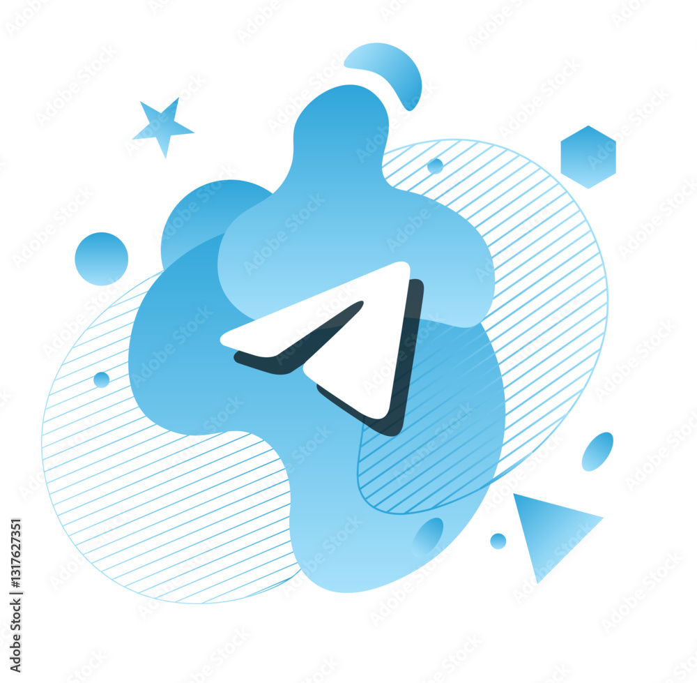 telegram logo icon. telegram gradient colorful social media and social ...