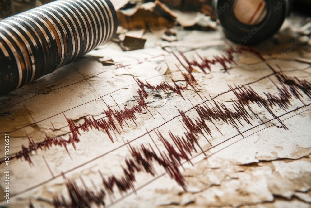 Seismograph and earthquake.A seismograph records the seismic activity ...