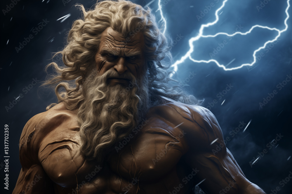 Zeus, King of the Greek Gods, God of Thunder and Lightning, Ancient ...