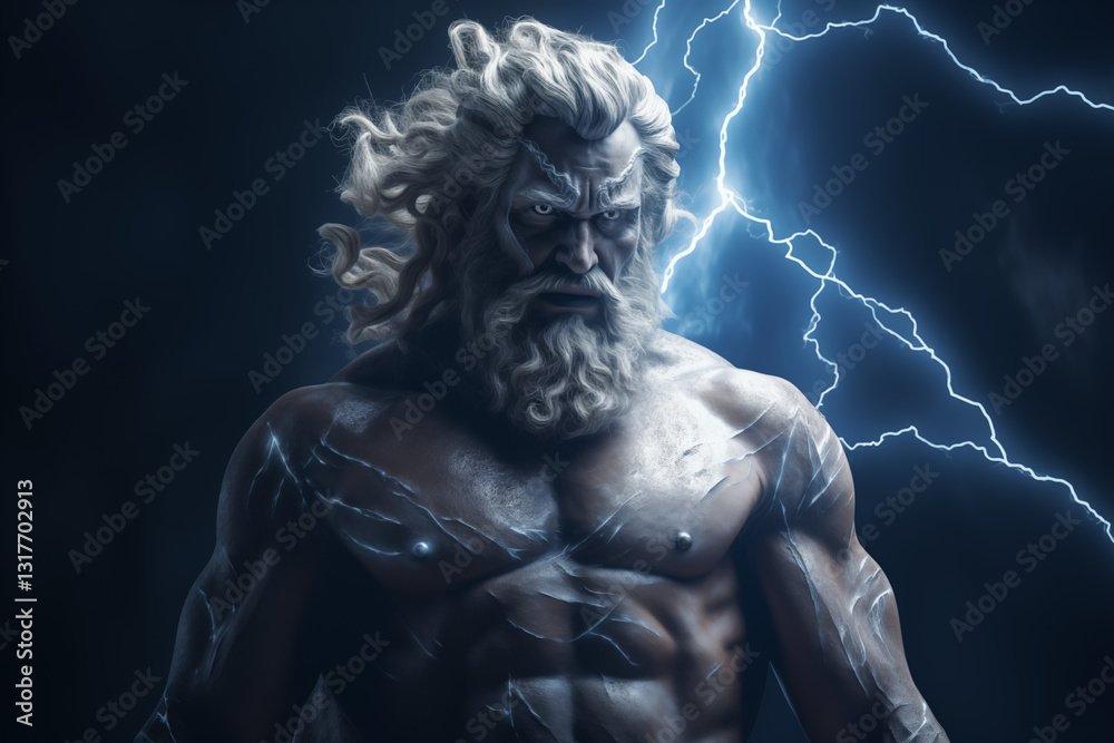 Zeus, King of the Greek Gods, God of Thunder and Lightning, Ancient Greek Mythology, Powerful ...