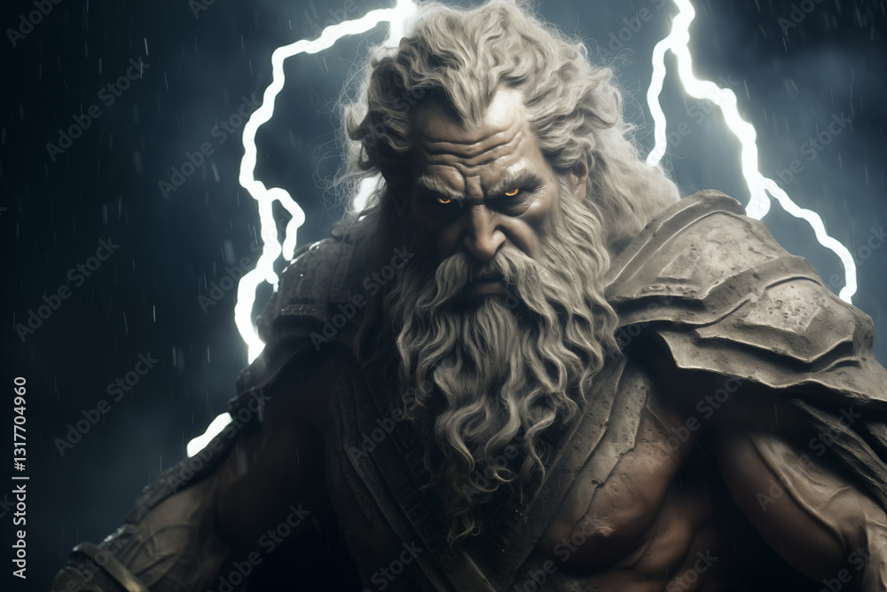 Zeus, King of the Greek Gods, God of Thunder and Lightning, Ancient ...