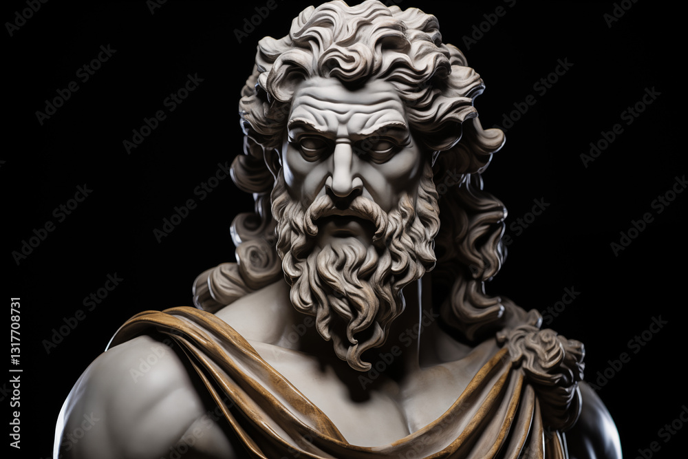 Zeus, King of the Greek Gods, God of Thunder and Lightning, Ancient ...