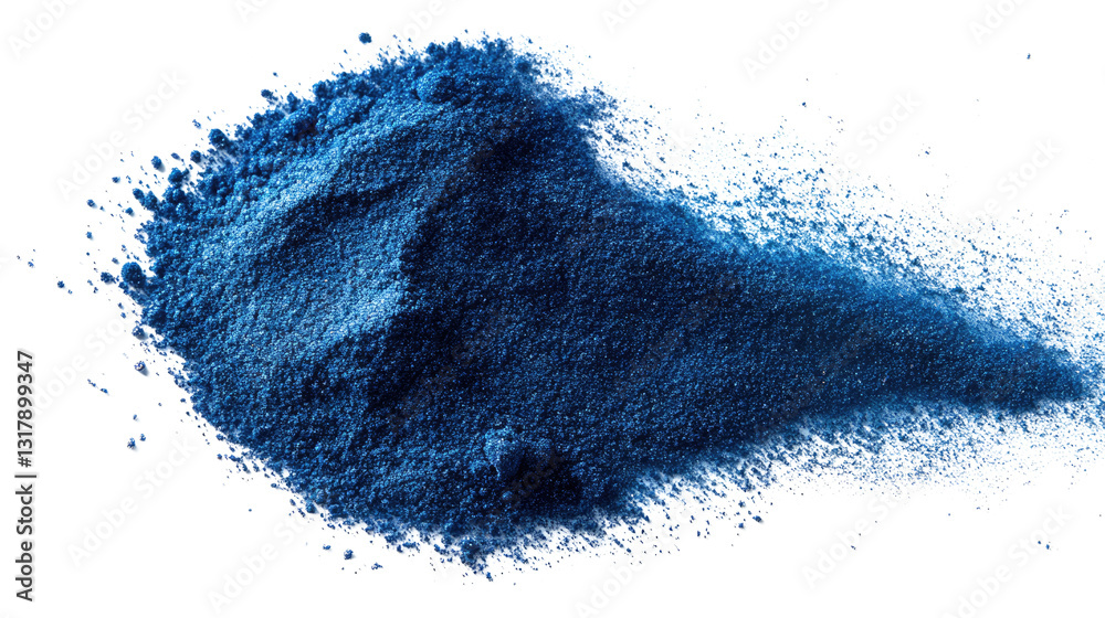 Indigo Powdered Pigment: An evocative macro shot showcases a vibrant ...