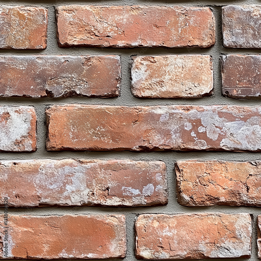 seamless high-quality brick wall texture. Classic red brick with ...