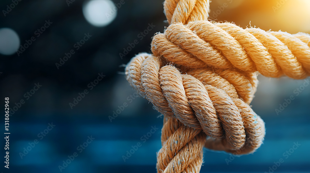 Weathered nautical rope texture coastal workshop close-up photography ...