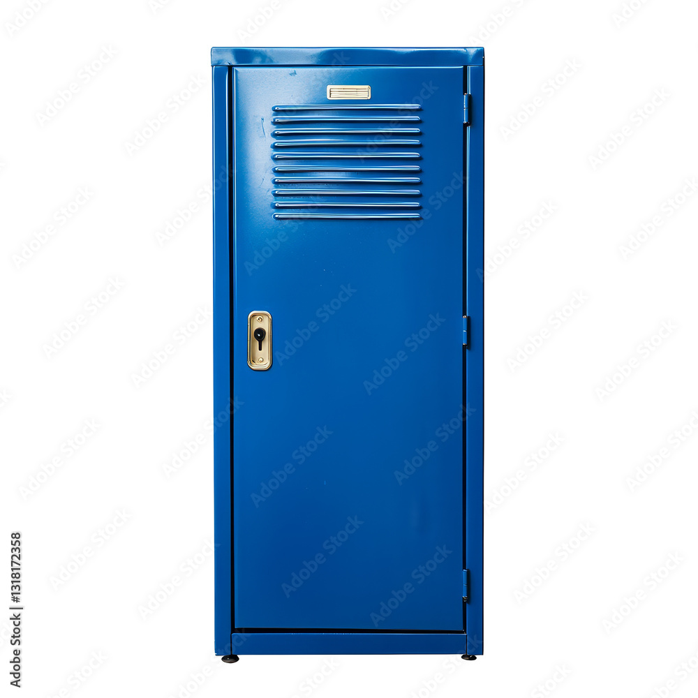 Foto de Stock Blue school locker positioned on a transparent background ...