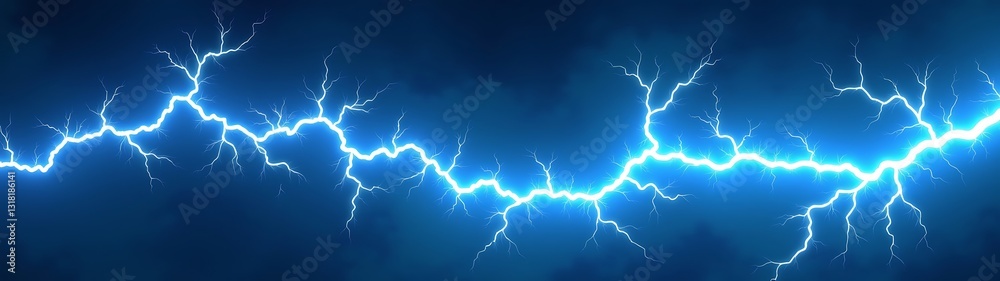 cartoon lightning animation electric strike blue bolts Stock ...