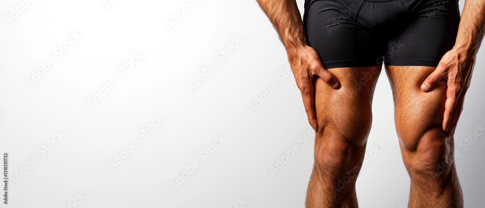 Muscular Thighs Showcase Strong Legs Anatomy for Bodybuilding Fitness ...