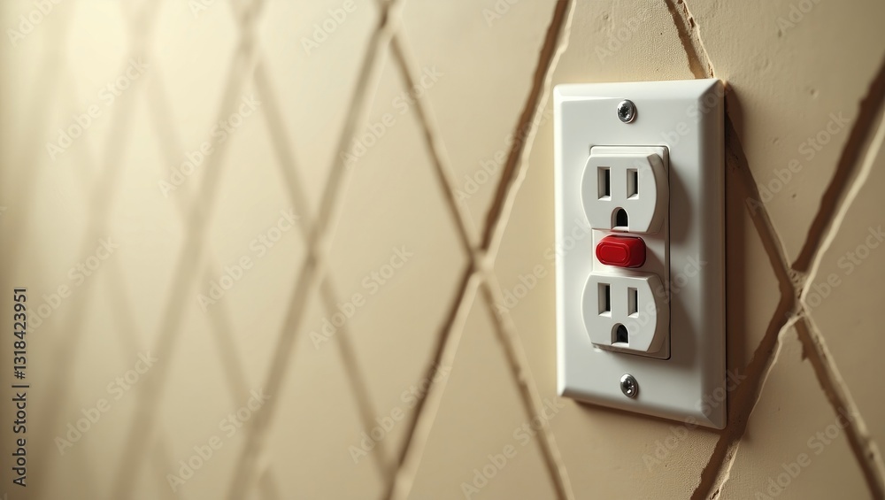 Ground fault interrupter electrical receptacle and wall plate ...