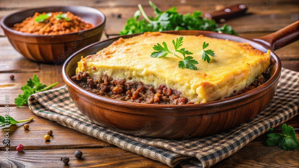 Traditional Brazilian Shepherd's Pie made with layers of dried beef ...