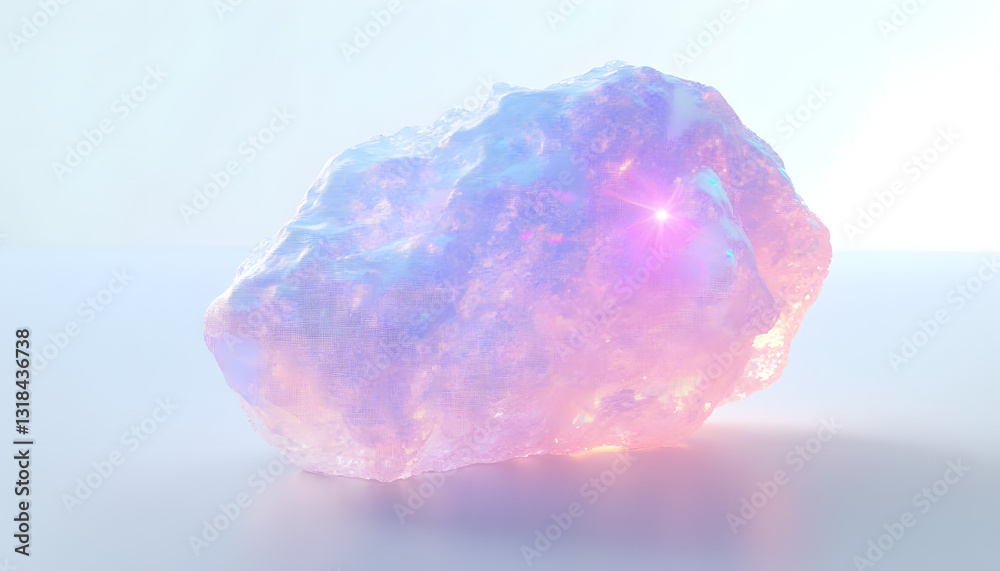 “Quantum crystal: holographic shimmers, microstructure with iridescent ...