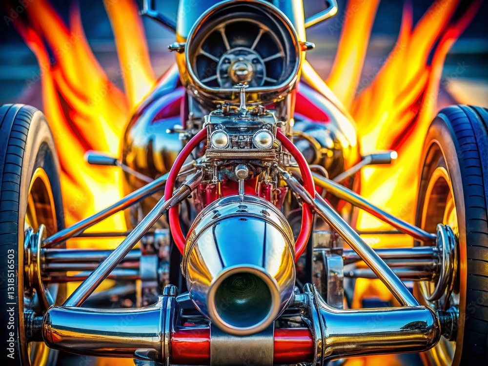 Powerful Jet Engine Dragster Portrait - Speed, Power, and Thrilling ...