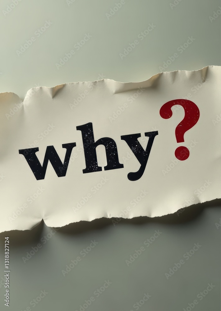 Question marks and why? word on torn papers question mark Ultra ...