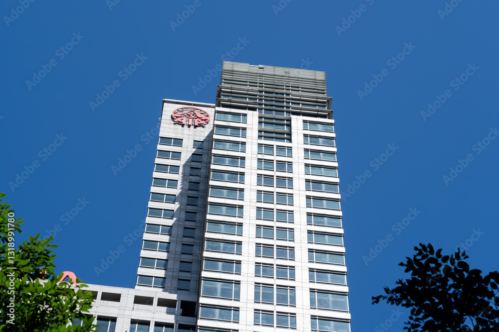 Makati City, Philippines - February 1, 2025: AIA Tower in Makati City ...