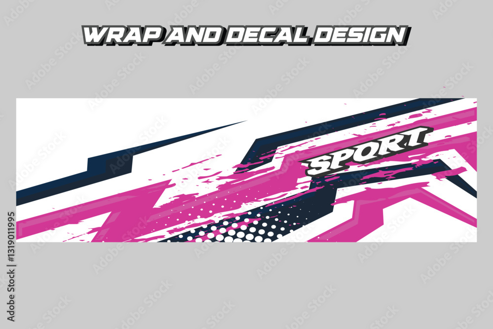Car wrap decal design vector, custom livery race rally car vehicle ...